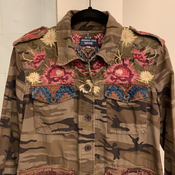 Johnny Was | Jackets & Coats | Johhny Was Rialto Embroidered Military ...